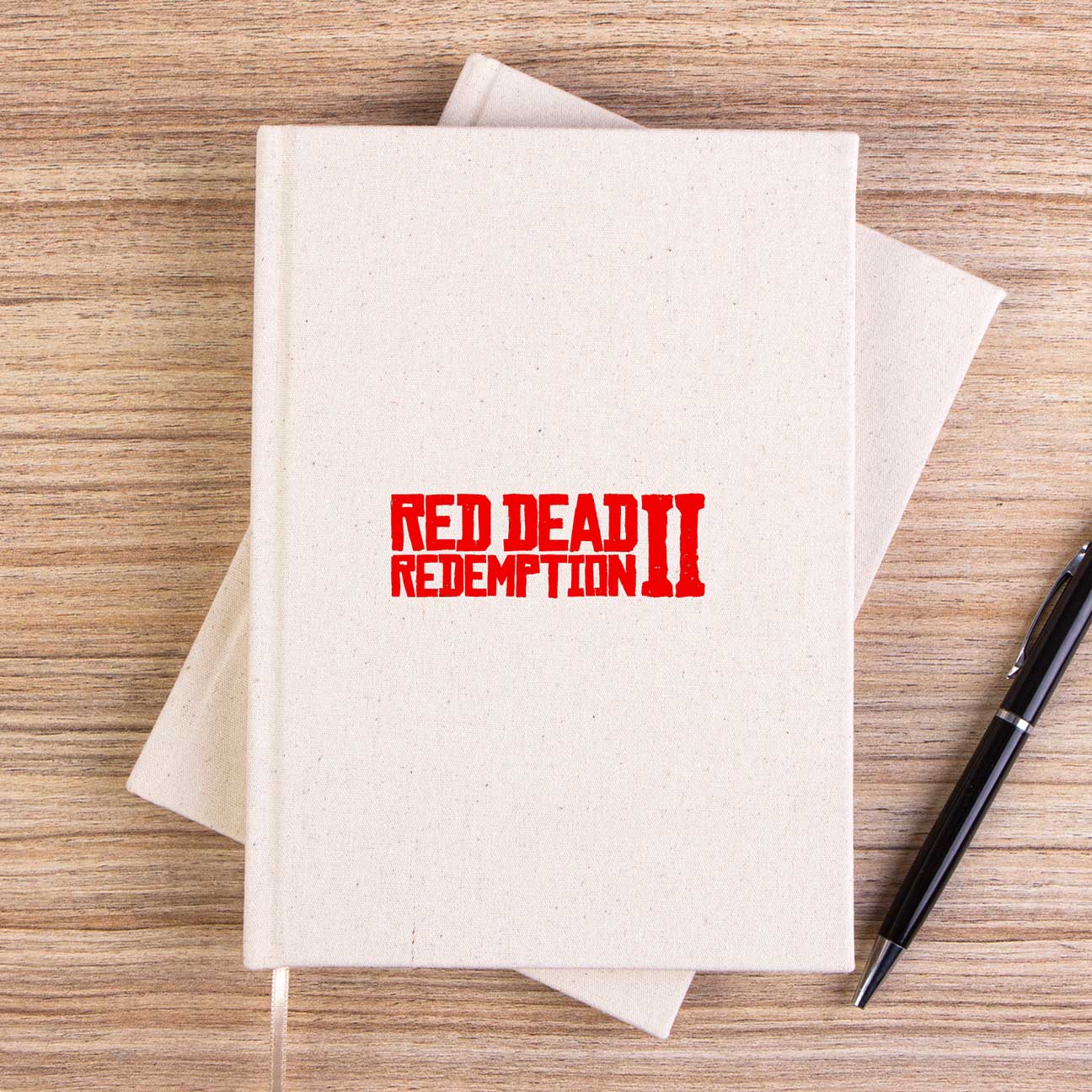 Red Dead Redemption 2 Red Text Siyah Çizgisiz Kanvas Defter | Zepplin ...
