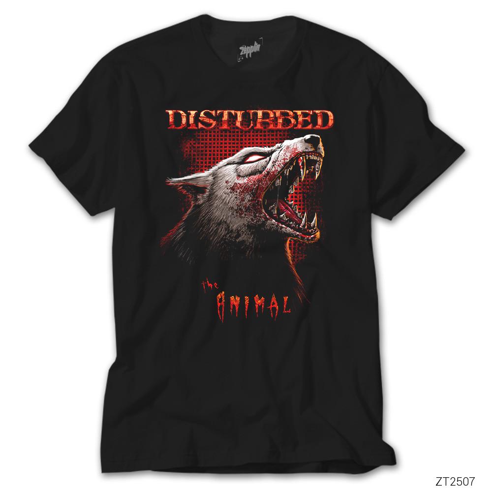 Disturbed Animal Siyah Tişört | Zepplin Giyim – Zepplingiyim